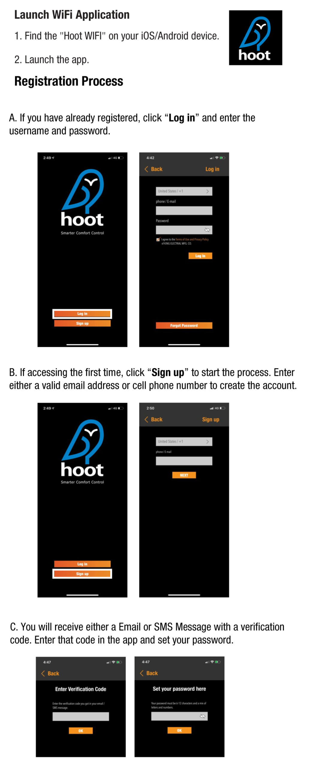 King Electric - Hoot WIFI Support - How to create and login to a Hoot ...