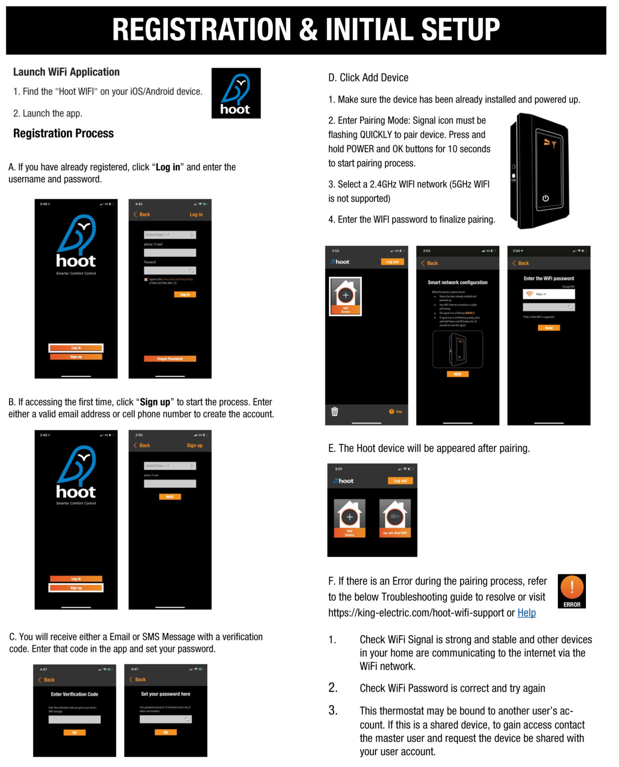 King Electric - Hoot WIFI Support - Guide for connecting Hoot to your ...