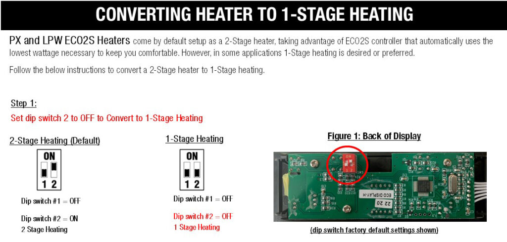 King Electric - ECO2S Support - How To Setup an ECO2S Heater as a 1 ...